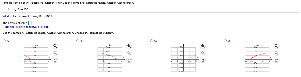 Solved Find The Domain Of The Square Root Function Then Use