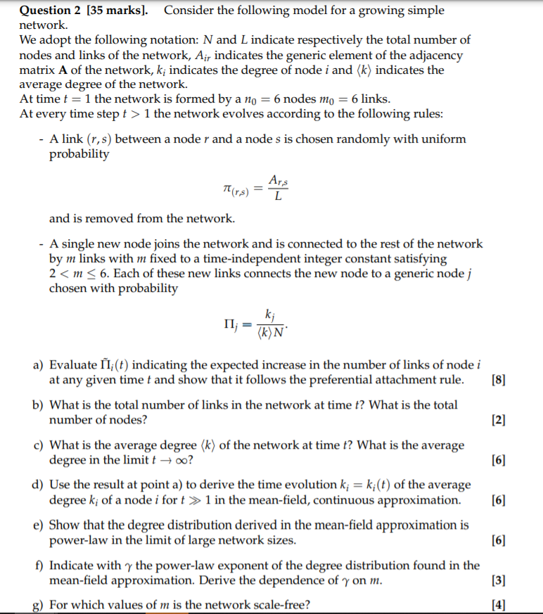 Solved Question 2 [35 marks). Consider the following model | Chegg.com