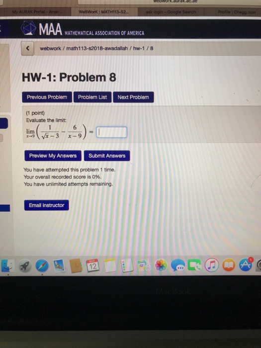 Solved WeBWorK: MATH113-S2... MAA MATHEMATICAL ASSOCIATION | Chegg.com Solved WeBWorK: MATH113-S2... MAA MATHEMATICAL ASSOCIATION | Chegg.com