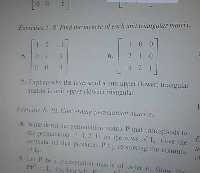 Solved O0 Exercises 5-6. Find the inverse of each unit | Chegg.com