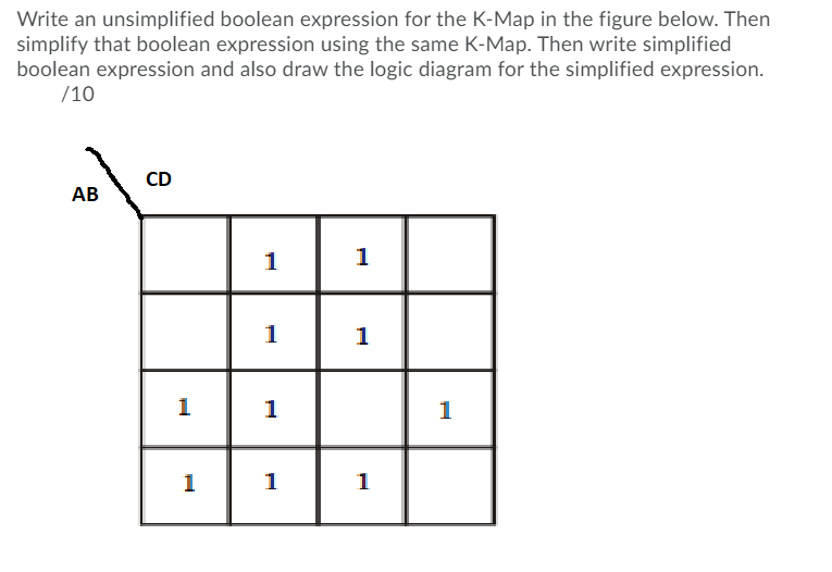 Solved Write An Unsimplified Boolean Expression For The 