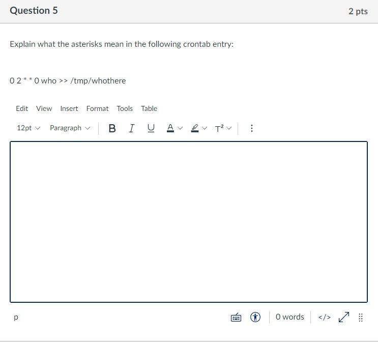 Solved Question 5 2 pts Explain what the asterisks mean in | Chegg.com