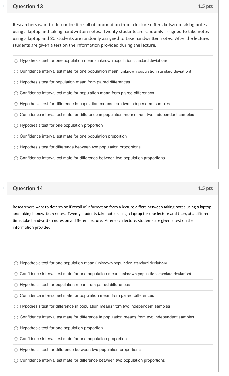Solved Researchers want to determine if recall of | Chegg.com
