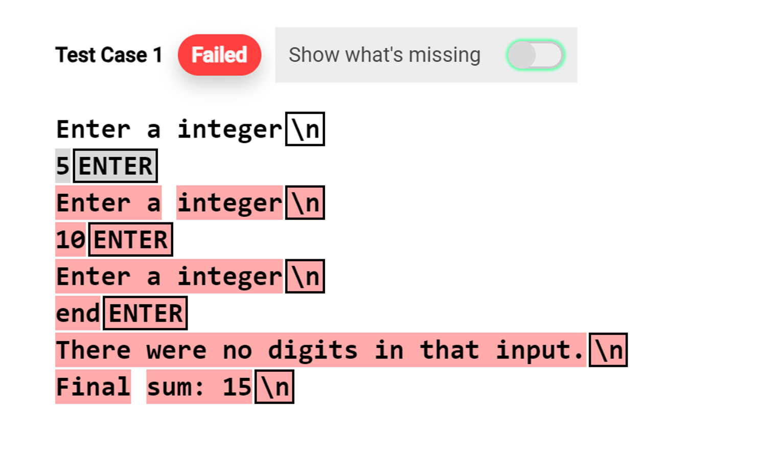Solved Ask the user for a bunch of integers. Show the sum of | Chegg.com
