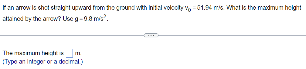 Solved If an arrow is shot straight upward from the ground | Chegg.com