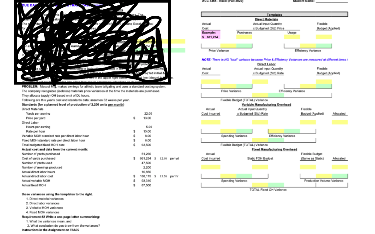 Number of ACC 3365 - Excel (Fall 2020 Student Name | Chegg.com