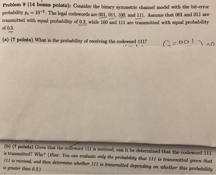Solved Problem 9 (14 bonus points): Consider the binary | Chegg.com