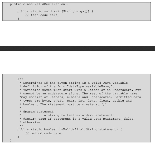 Solved public class ValidDeclaration public static void | Chegg.com