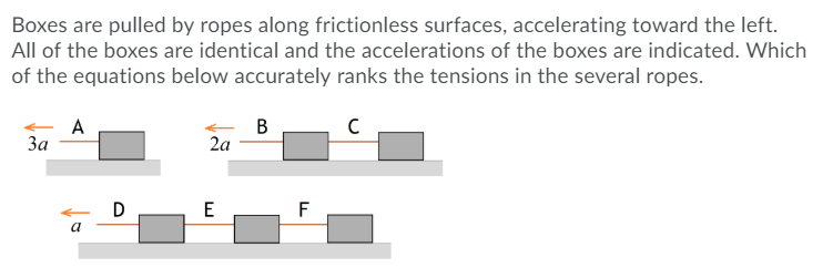 Solved Boxes are pulled by ropes along frictionless | Chegg.com