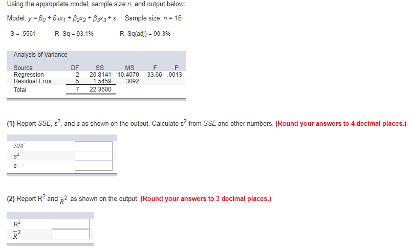 Solved Using the appropriate model, sample size n, and | Chegg.com
