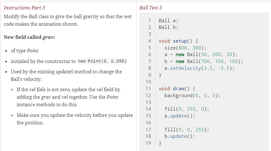 Solved Assignment Instructions Create a Point class with all | Chegg.com