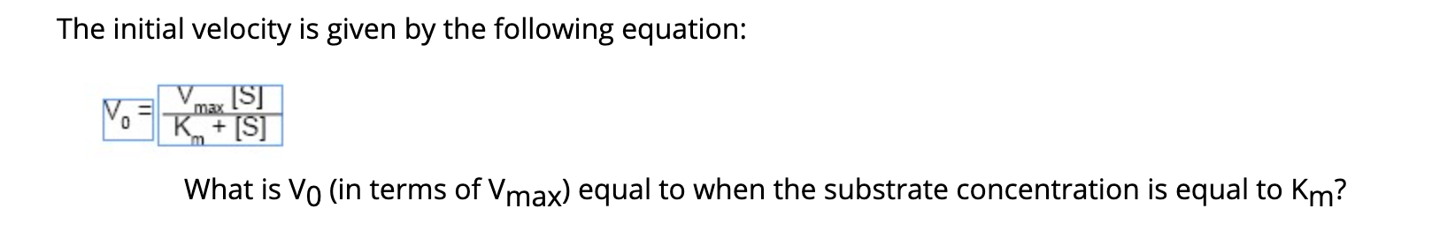 Solved The initial velocity is given by the following | Chegg.com