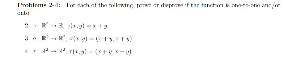 Solved Problens 2-4: For cach of the following, prove or | Chegg.com Solved Problens 2-4: For cach of the following, prove or | Chegg.com