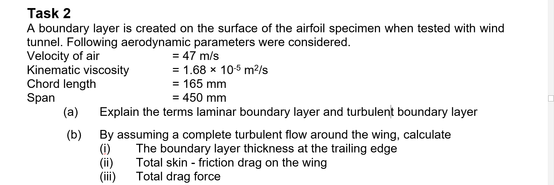 Solved Task 2A boundary layer is created on the surface of | Chegg.com