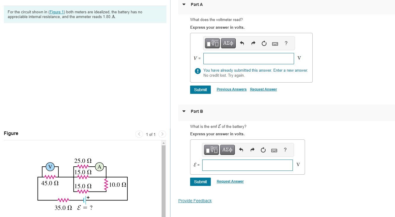 Solved For the circuit shown in (Figure 1) both meters are | Chegg.com