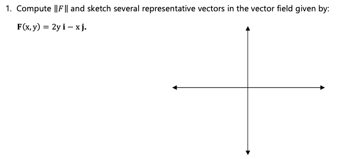 Solved 1. Compute || F || and sketch several representative | Chegg.com