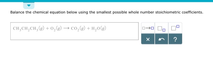 Solved Balance the chemical equation below using the | Chegg.com