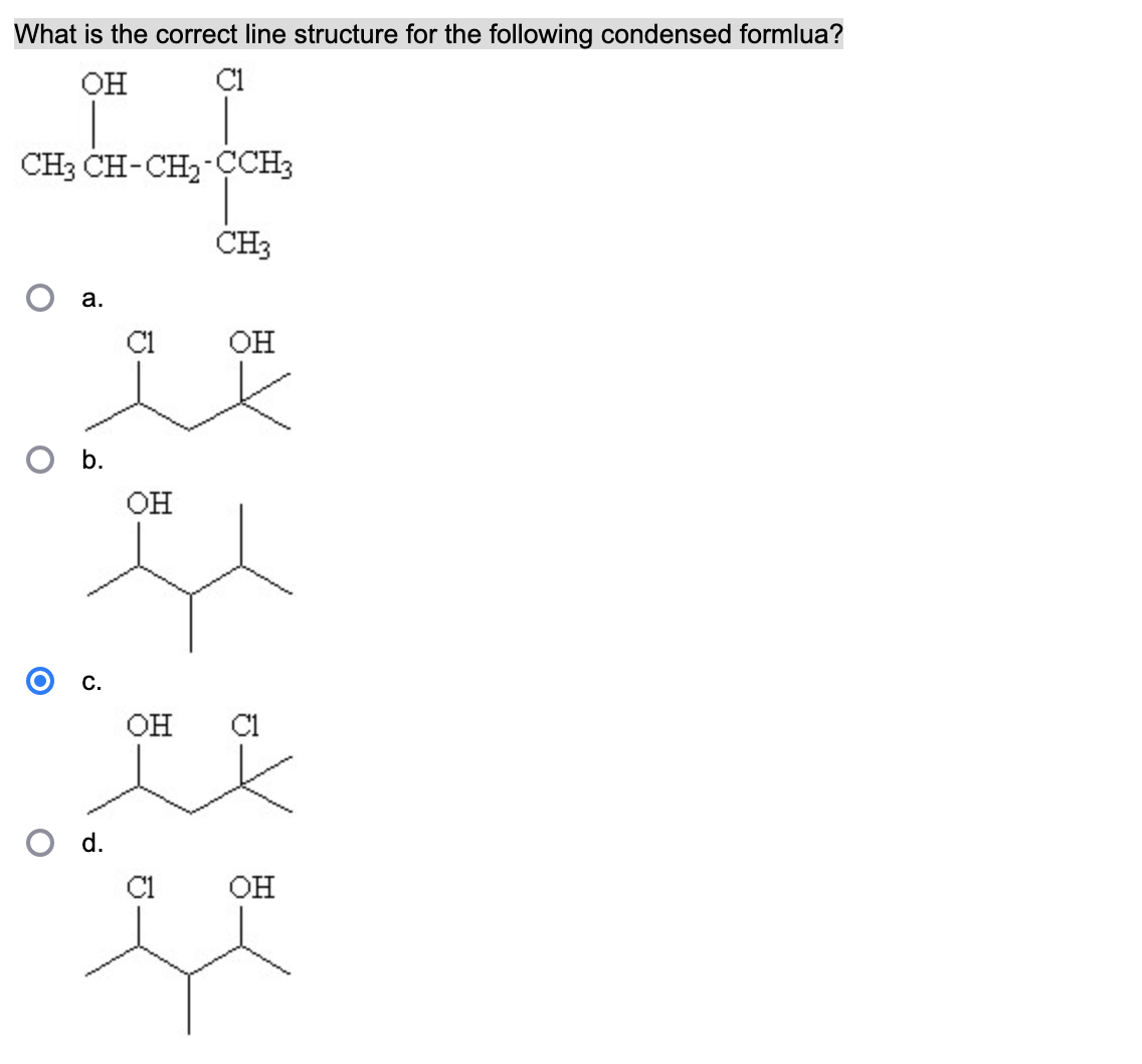 Solved What is the correct line structure for the following | Chegg.com