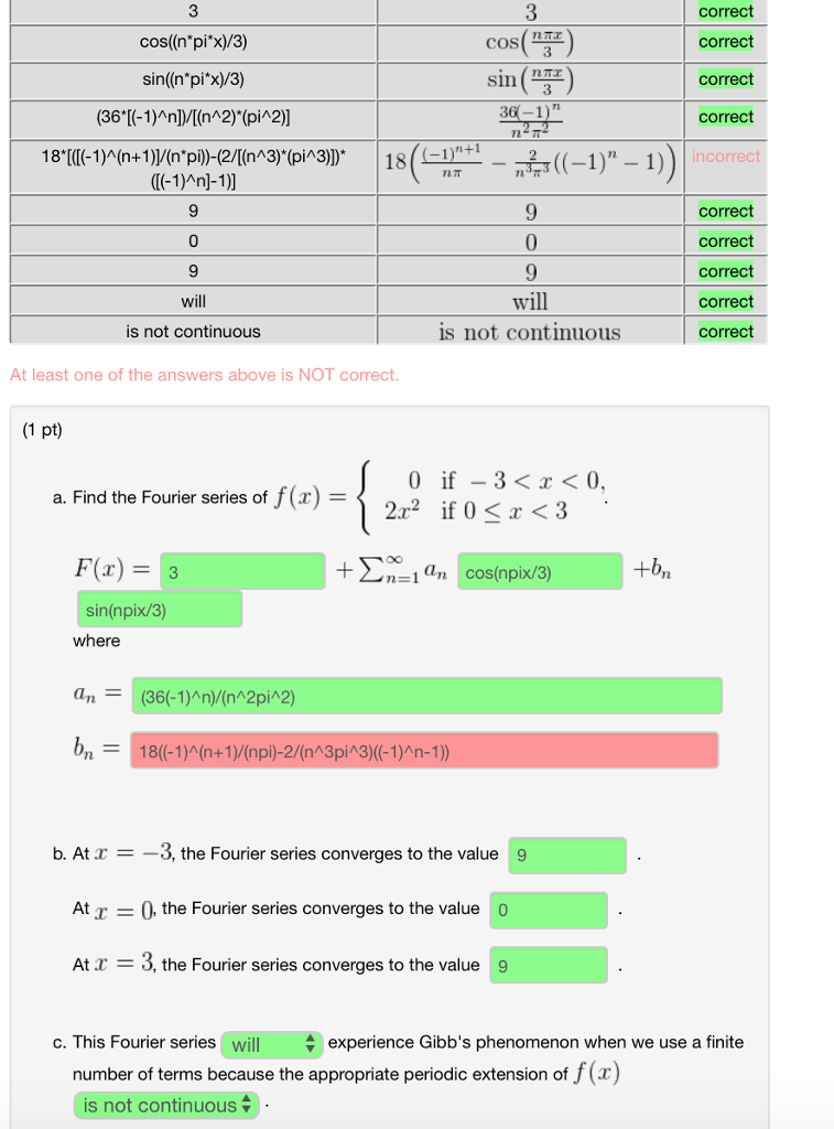 Solved 3 cos(n pi x)/3) sin(n pi x)) (36*[(-1)An])/I(n 2) | Chegg.com