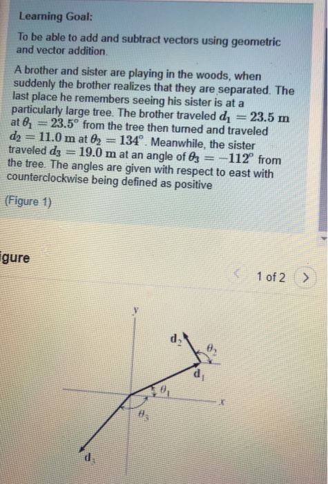 Solved Learning Goal: To be able to add and subtract vectors | Chegg.com