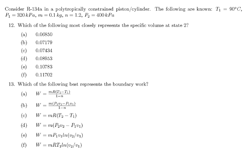 Solved Consider R-134a in a polytropically constrained | Chegg.com