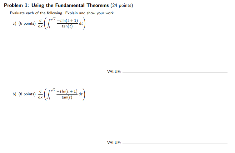Solved Problem 1: Using the Fundamental Theorems (24 points) | Chegg.com