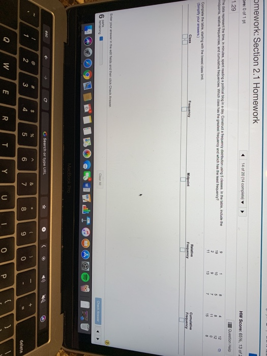 Solved mework: Section 2.1 Homework re: 0 of 1 pt 1.29 rte | Chegg.com