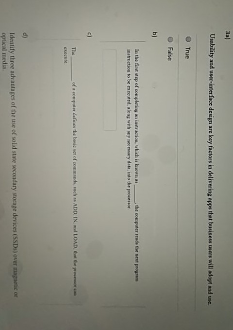 Solved 3a) Usability and user-interface design are key | Chegg.com