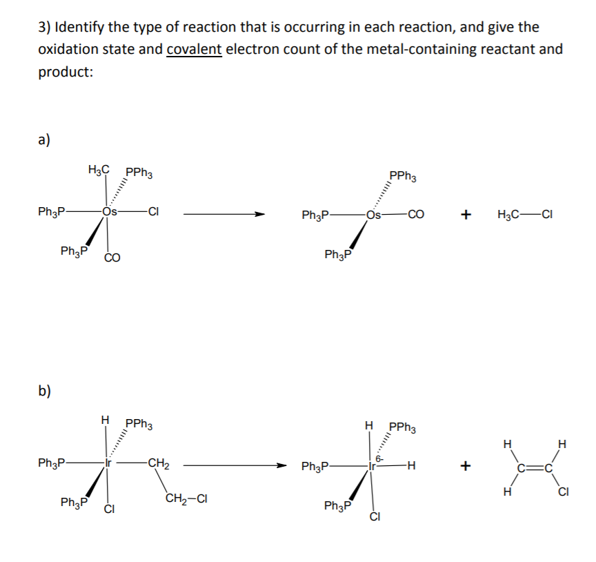 Solved 3) Identify the type of reaction that is occurring in | Chegg.com