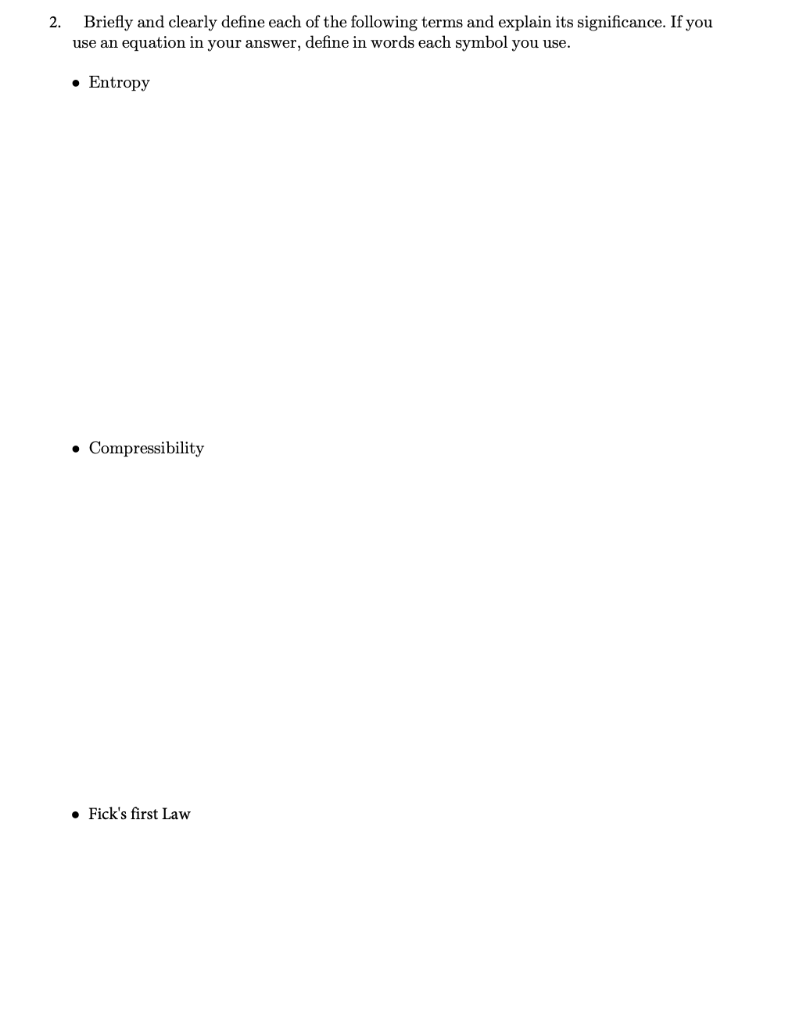 Solved 2. Briefly and clearly define each of the following | Chegg.com