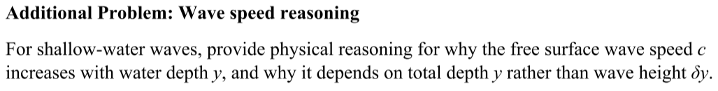 Solved Additional Problem: Wave speed reasoning For | Chegg.com