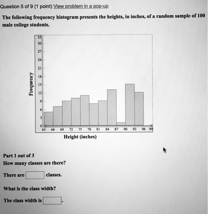 Solved Question 5 of 9 (1 point) View problem in a pop-up | Chegg.com