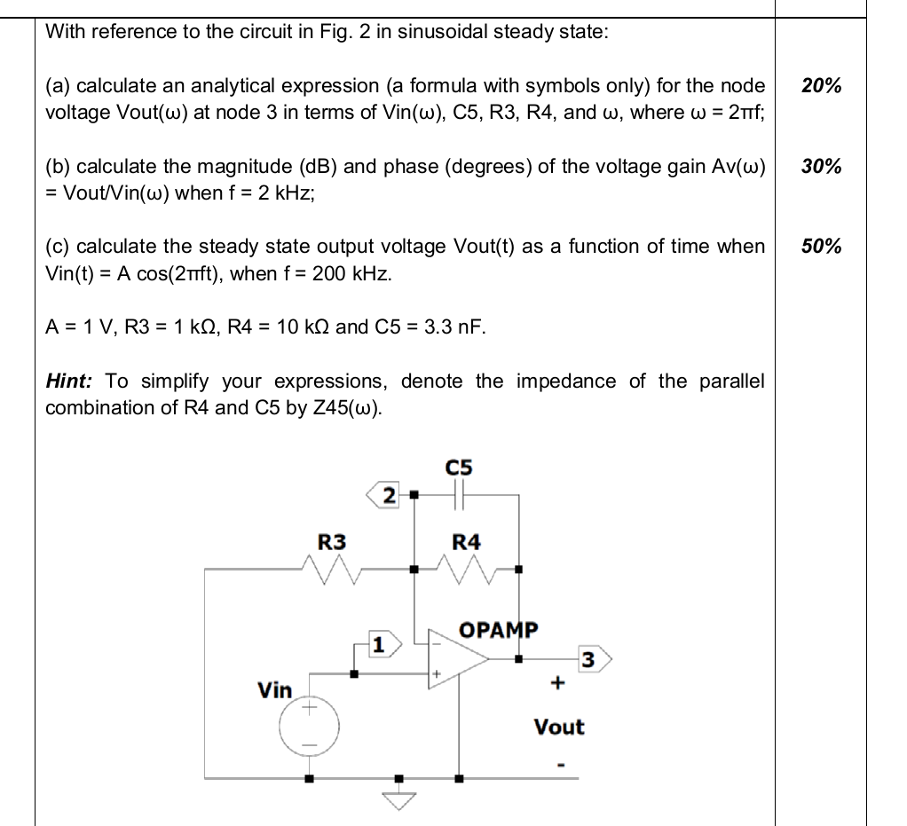 Solved With reference to the circuit in Fig. 2 ﻿in | Chegg.com