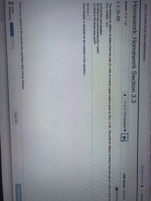 Solved Homework Homework Section 3 3 3 3 35 Be