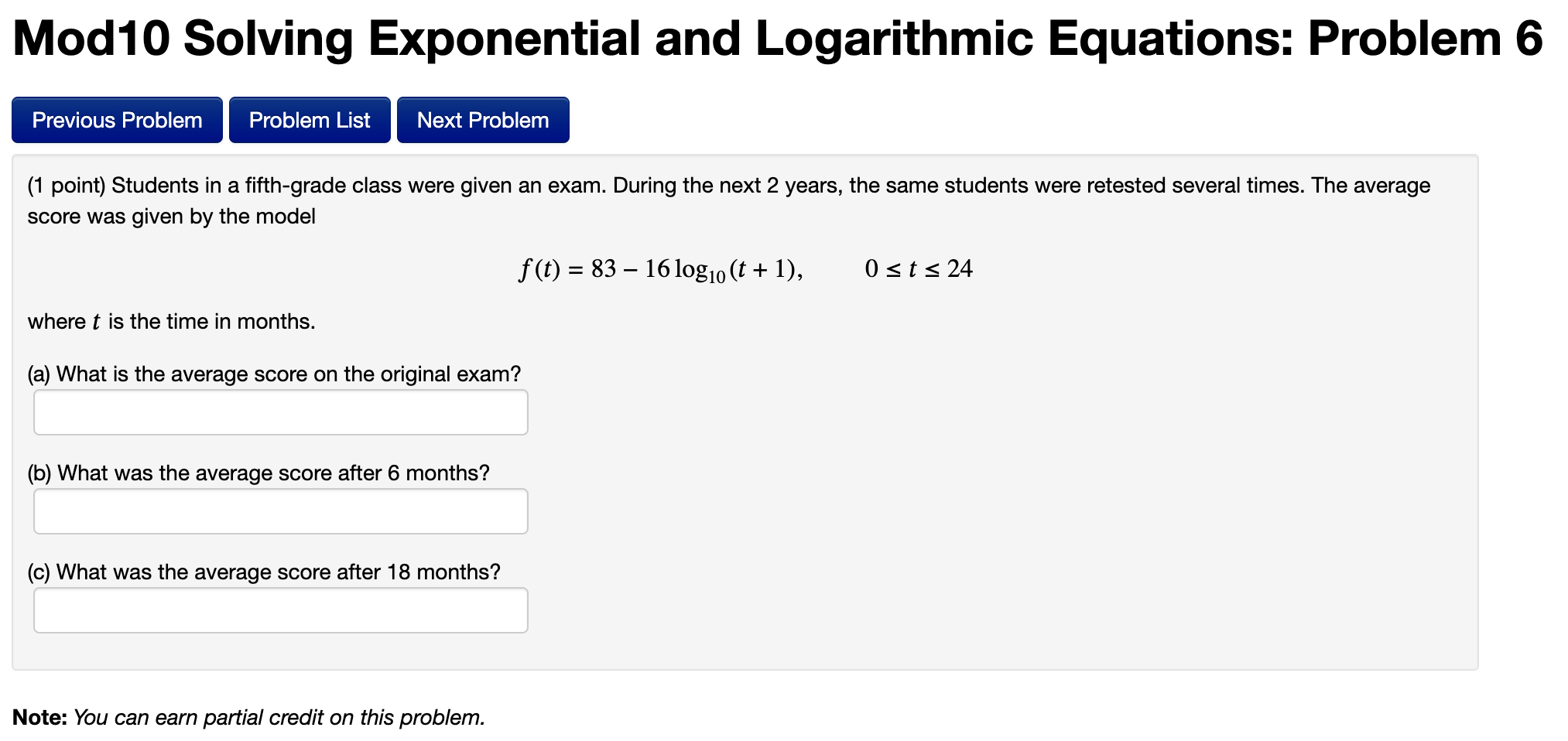 Solved Mod10 Solving Exponential and Logarithmic Equations: | Chegg.com
