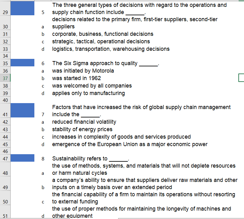 Solved 29 5 a The three general types of decisions with | Chegg.com