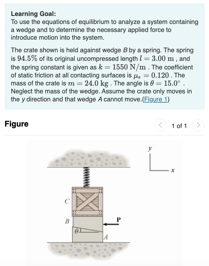 Solved Learning Goal: To use the equations of equilibrium to | Chegg.com