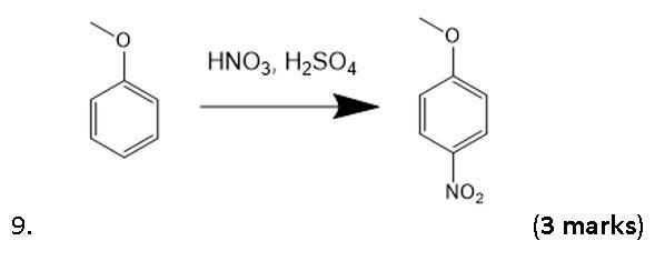 Solved HNO3, H2SO4 NO2 9. (3 marks) | Chegg.com