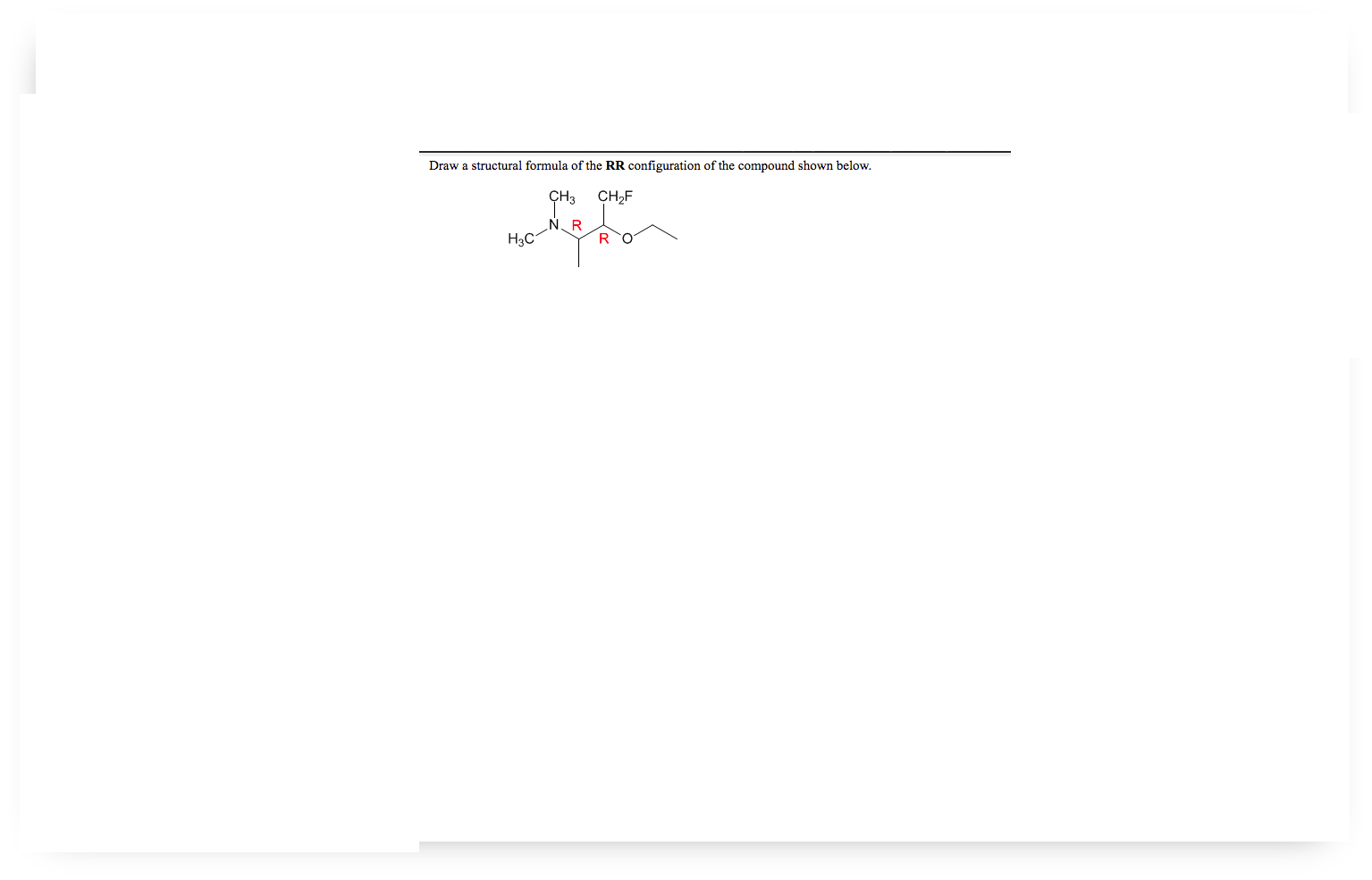 Solved Draw a structural formula of the SS configuration of | Chegg.com