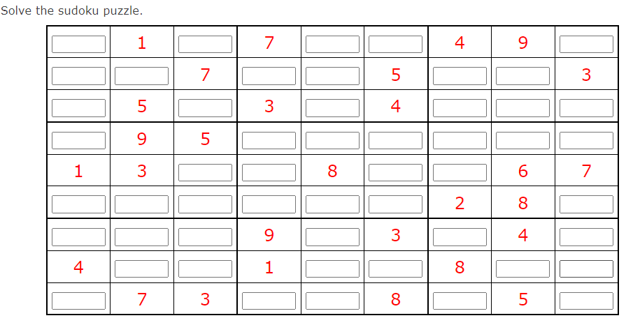 Solved Solve the sudoku puzzle. | Chegg.com