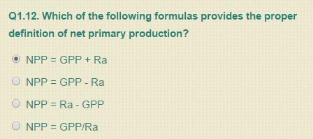 Solved Q1.12. Which of the following formulas provides the | Chegg.com