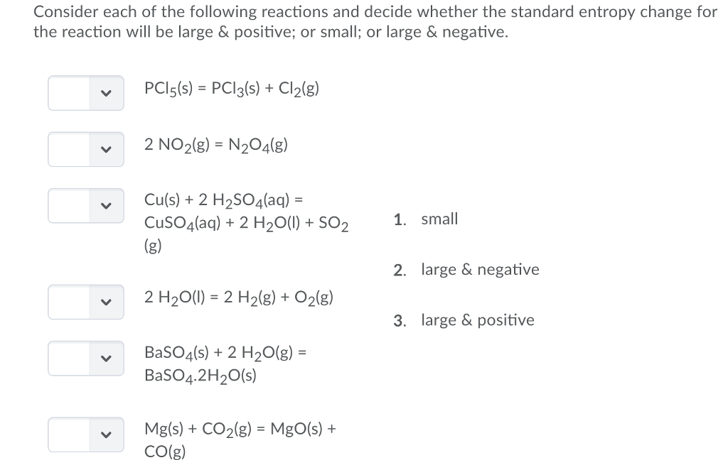 Solved Consider each of the following reactions and decide | Chegg.com