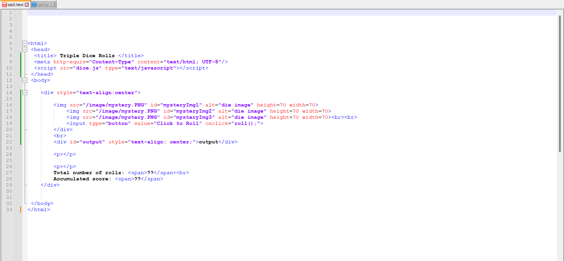 Solved Lab's Requirements The html code I have in so | Chegg.com