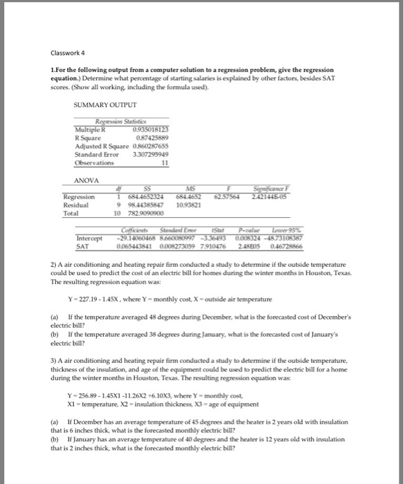Solved For the following output from a computer solution to | Chegg.com