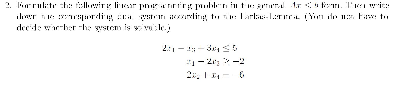 Solved 2. Formulate the following linear programming problem | Chegg.com