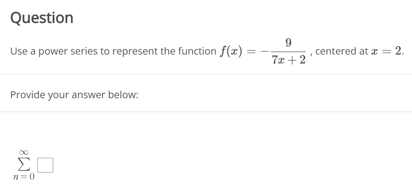 Solved Use a power series to represent the function | Chegg.com