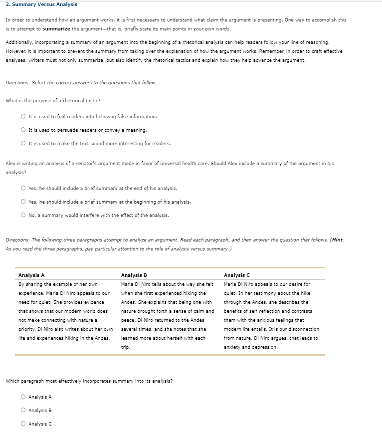 In order to understand how an argument works, it is | Chegg.com
