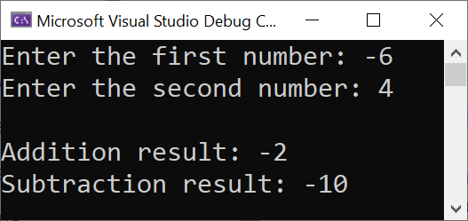 Solved Write a program that asks the user to enter two | Chegg.com