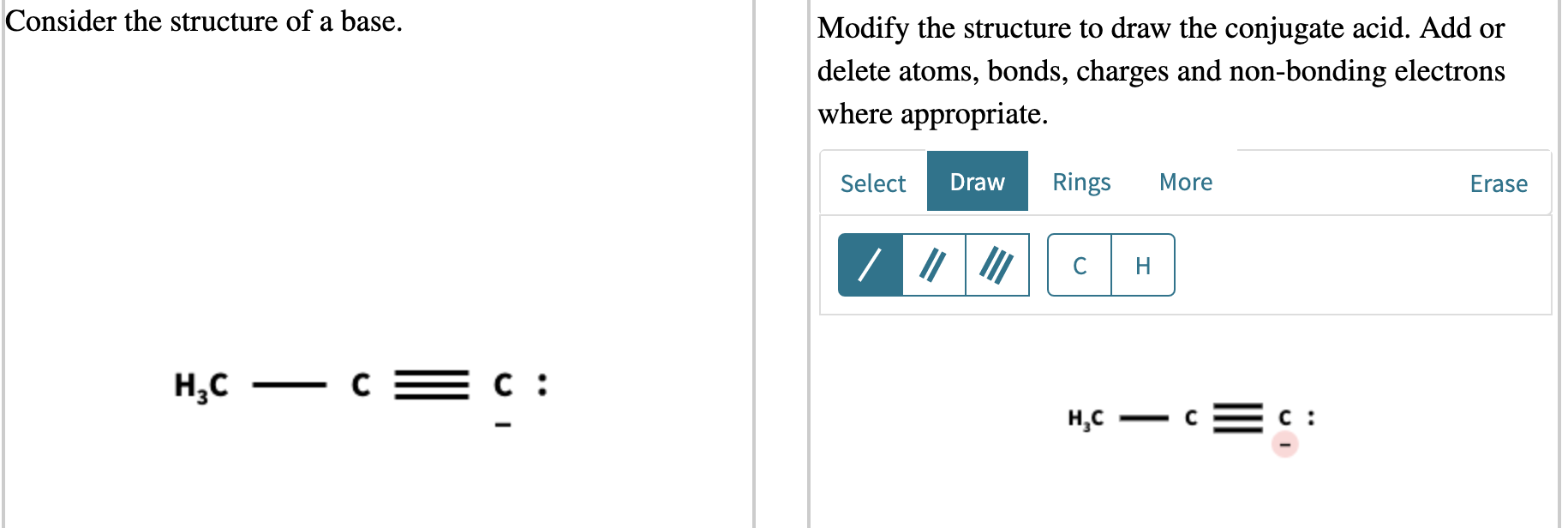 Solved Consider the structure of a base. Modify the | Chegg.com