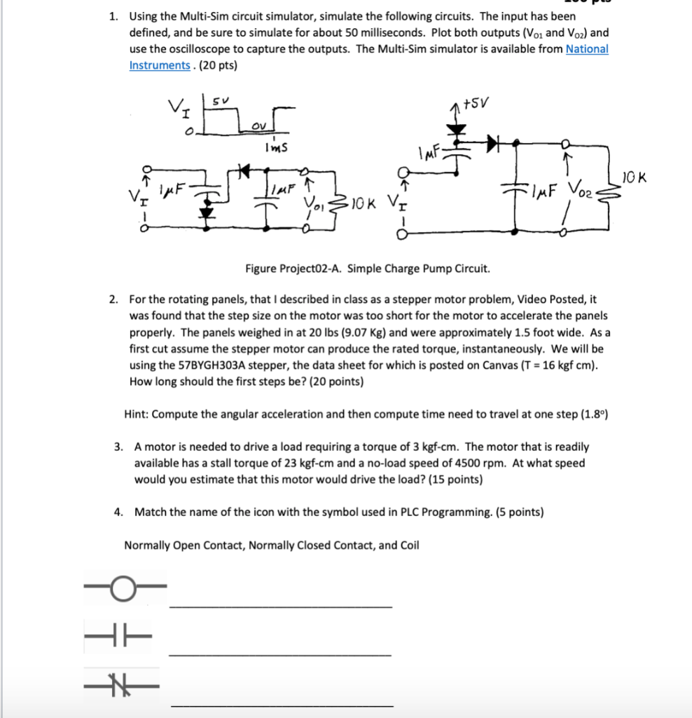 Solved 1. Using the Multi-Sim circuit simulator, simulate | Chegg.com Solved 1. Using the Multi-Sim circuit simulator, simulate | Chegg.com